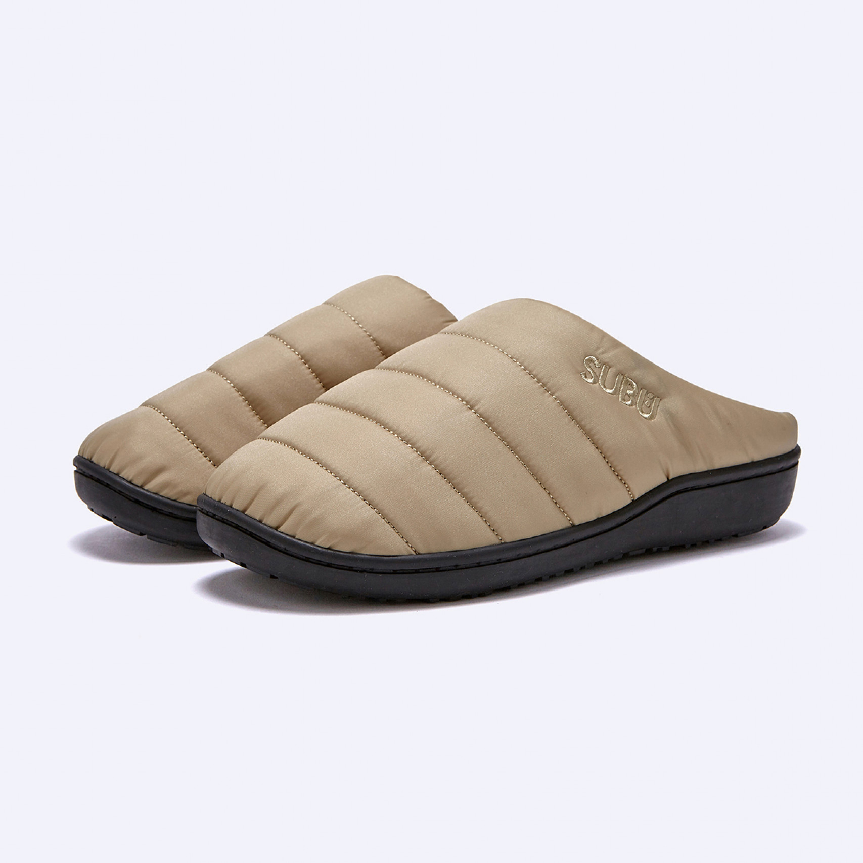 SUBU 방한 패딩 슬리퍼 다운 샌들 베이지 , SUBU-BEIGE
