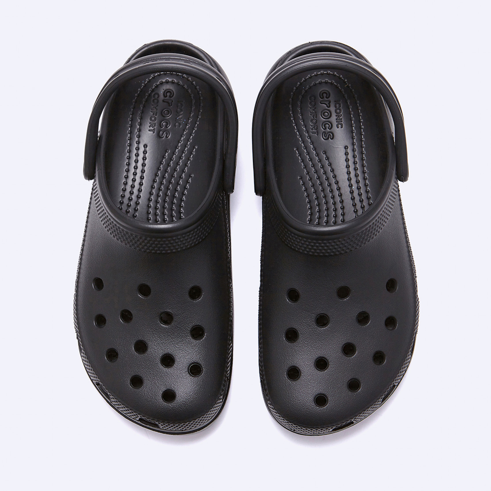 CROCS 클래식 플랫폼 클로그 블랙 , 206750-001