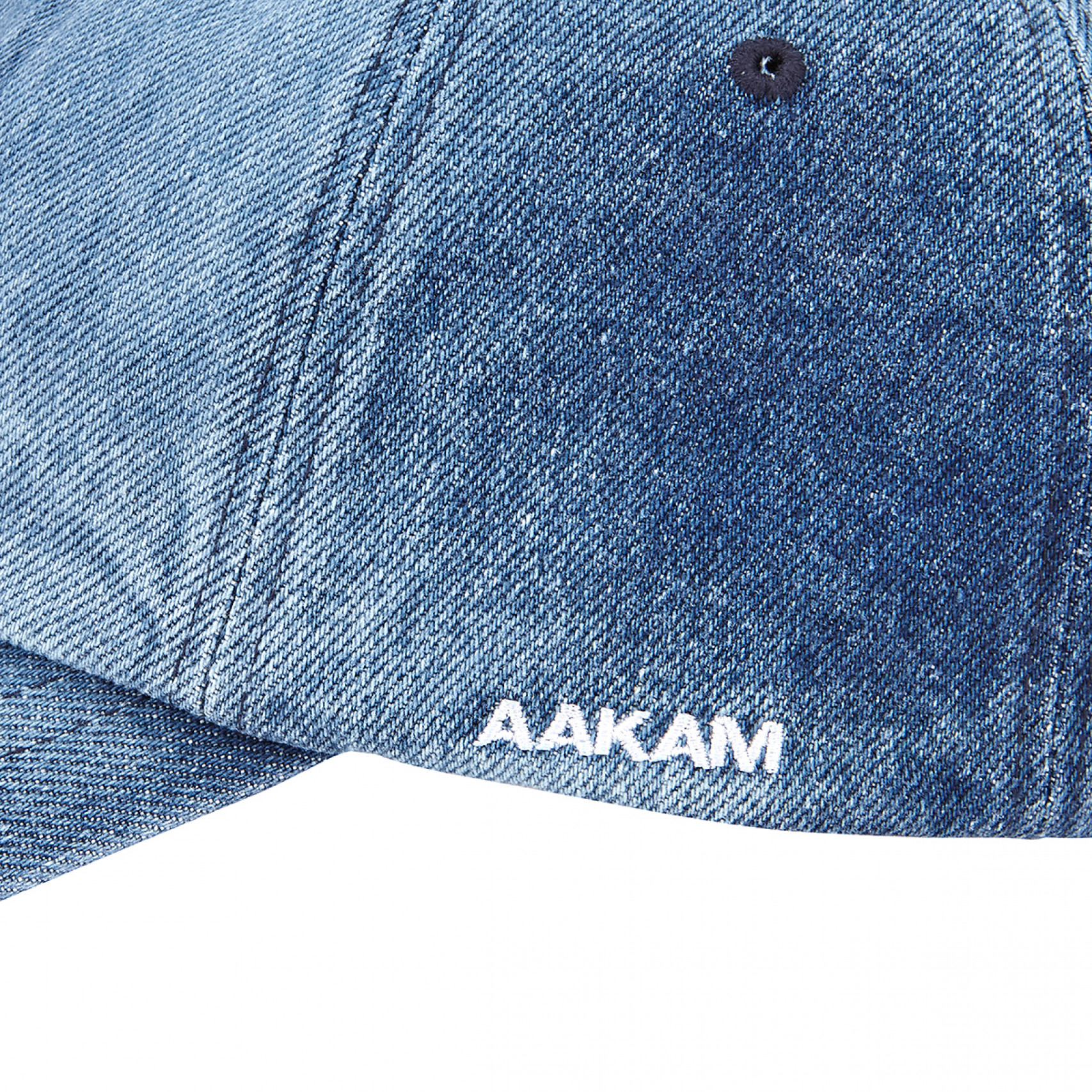 아캄 AAKAM Washed Denim Ball Cap , 10049620000 EA1H washed