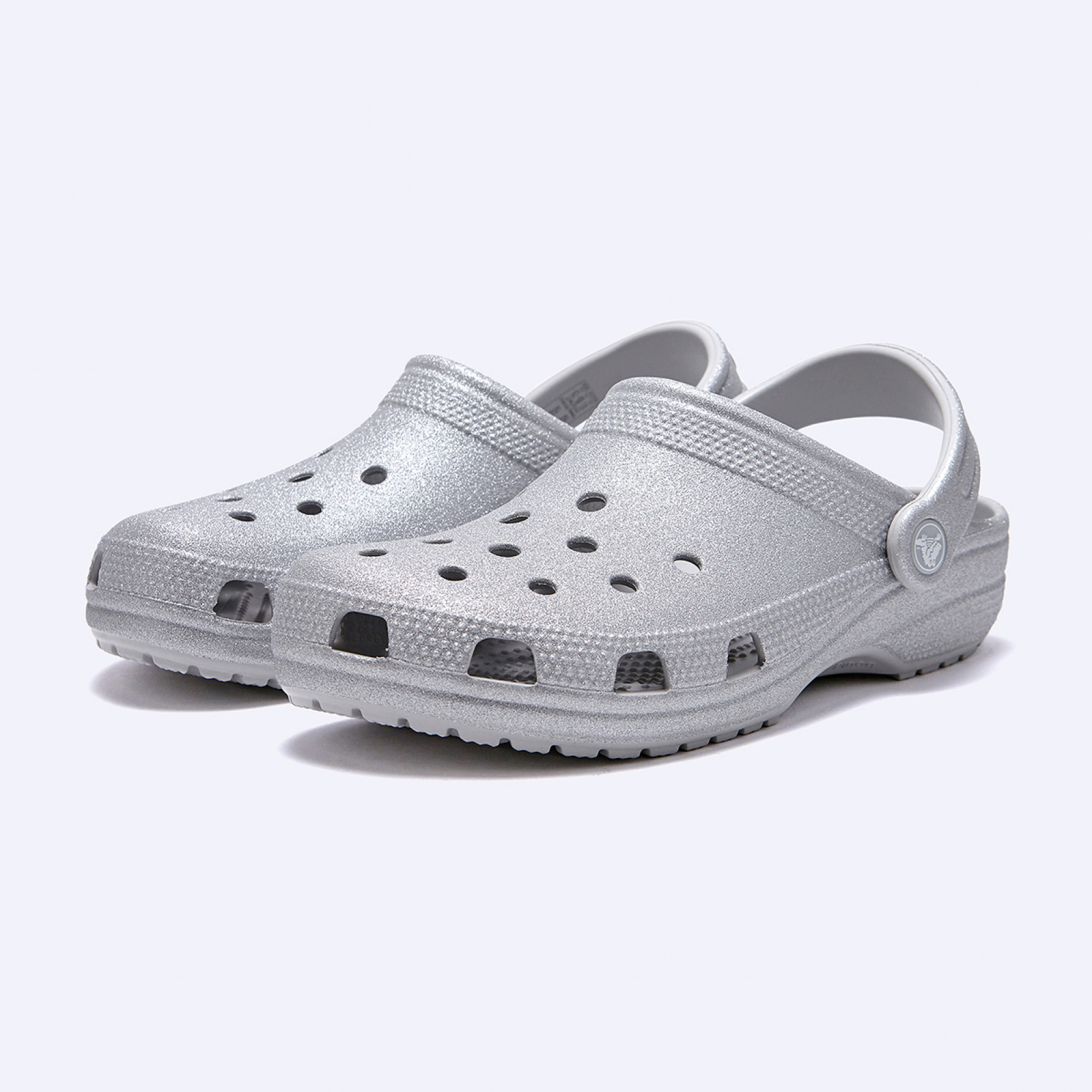 크록스 CROCS 클래식 글리터 클로그 실버 , 205942-0IC ES2W 클래식 클리터