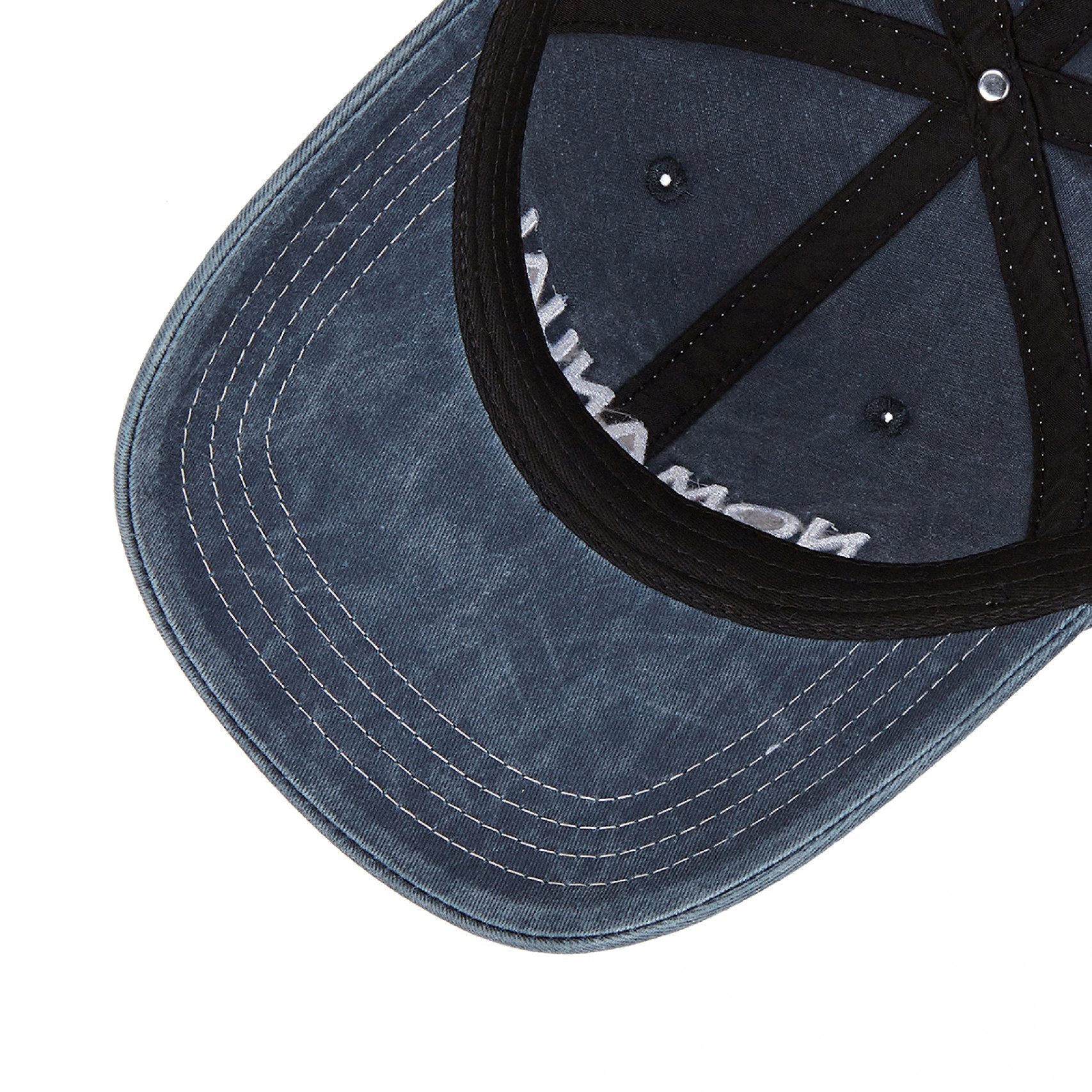 노매뉴얼 NOMANUAL STITCHED BALL CAP - WASHED BLUE EA2H STITCHED