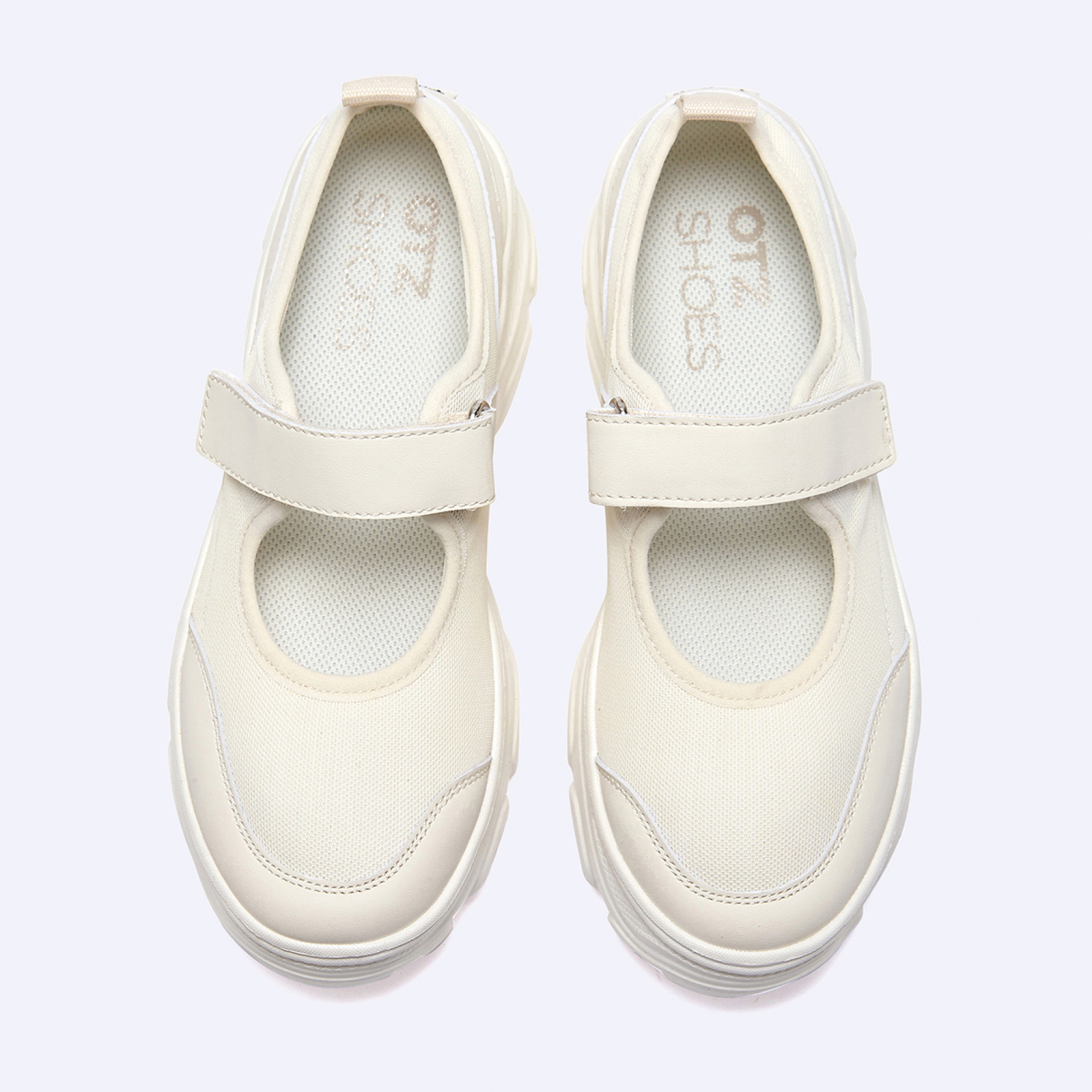 오찌 OTZ 로미타 플랫폼 벨크로 메리제인슈즈 화이트 , FLOTEA2W36 EA1W 로미타 플랫폼 벨크로 메리제인