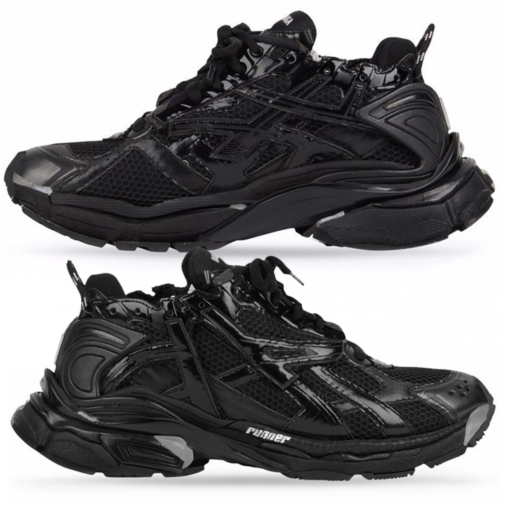 [BALENCIAGA] 22FW 러너 로우탑 스니커즈 블랙 677403 W3RB1 1000