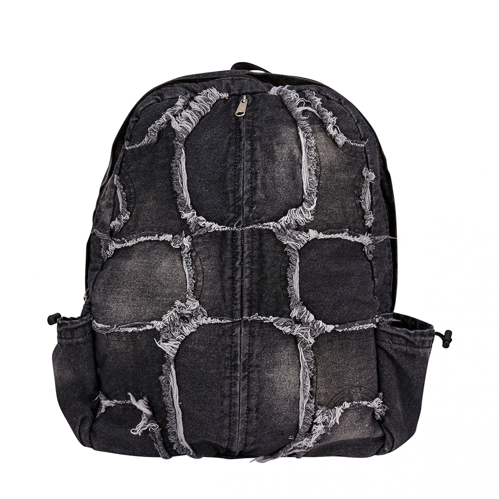 이우가마카라스 IUGAMAKARAS Washed Denim Turtle Backpack (Black) , IUG23B03BK